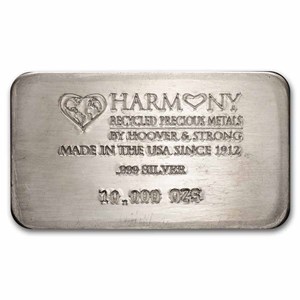 10 oz Silver Bar - Hoover & Strong (Harmony Precious Metals)