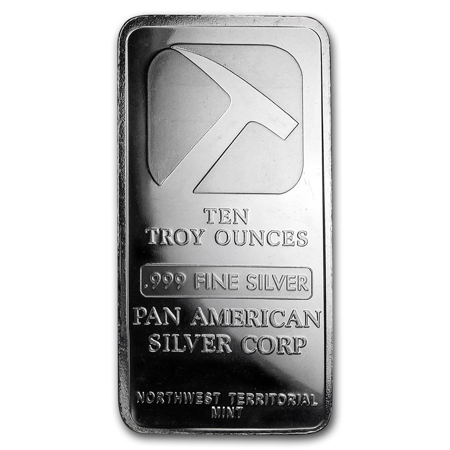 Buy 10 oz Silver Bar - Pan American Silver Corp (NWTM) | APMEX