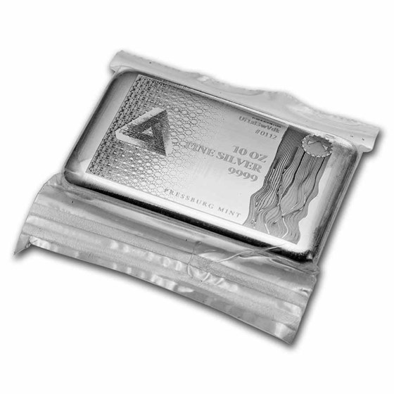 Buy 10 oz Silver Bar - Pressburg Mint (Triangle) | APMEX