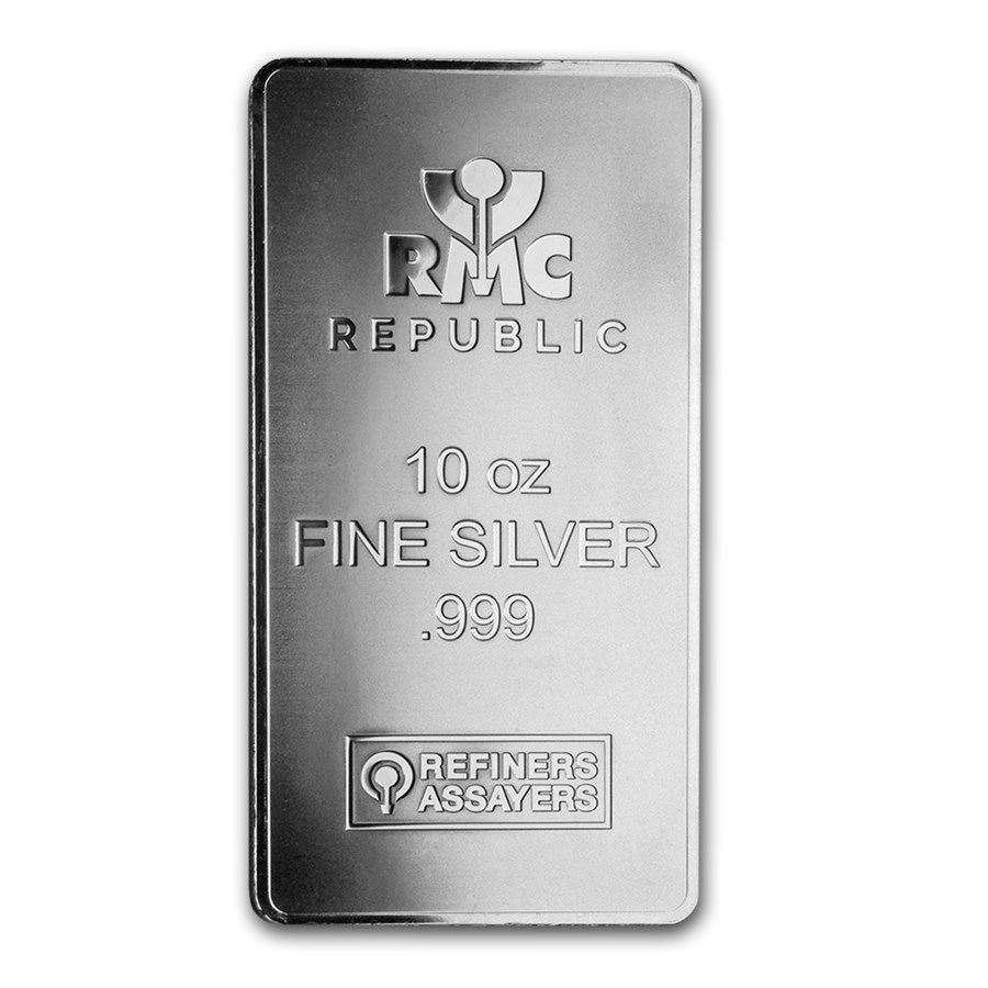 Buy 10 oz Silver Bar - Republic Metals Corp. New Style (RMC) | APMEX