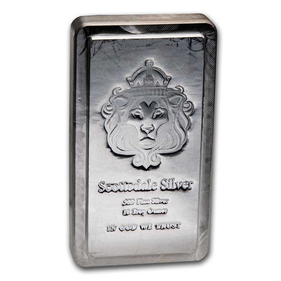 Buy 10 oz Silver Bar - Scottsdale Mint (Stackable) | APMEX