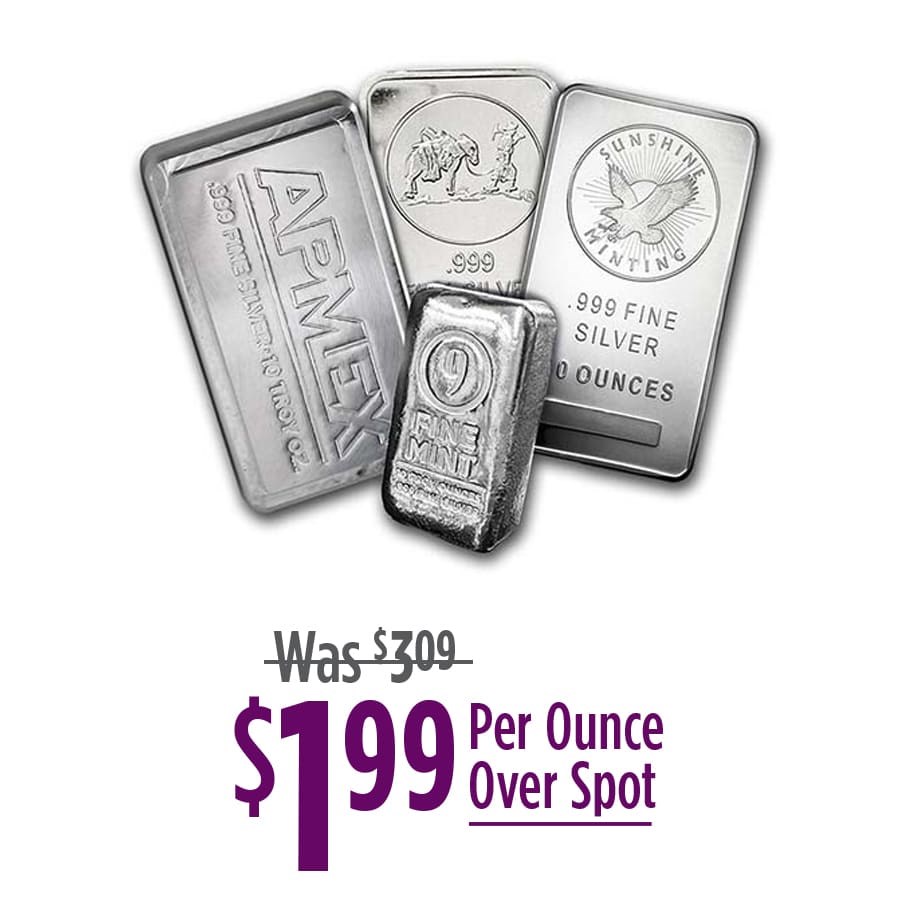 Buy 10 oz Silver Bar - Secondary Market | APMEX