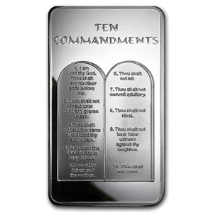Buy 10 oz Silver Bar - Ten Commandments | APMEX