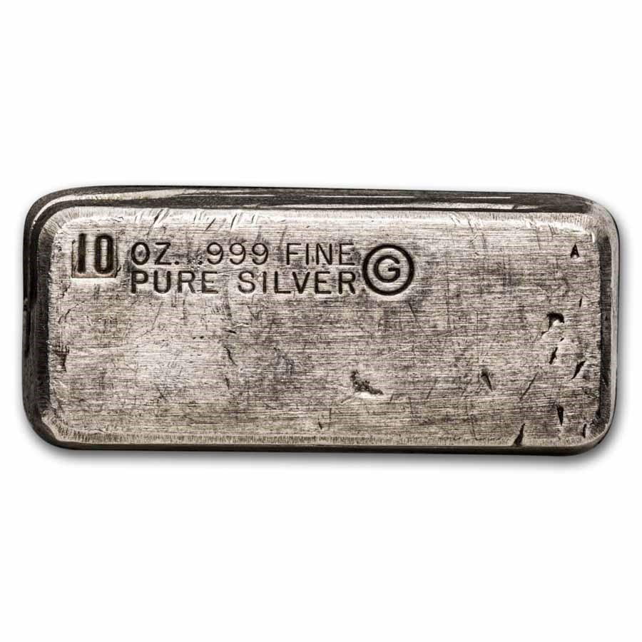 10 oz Silver Bar - Vintage Global Metal Refiners