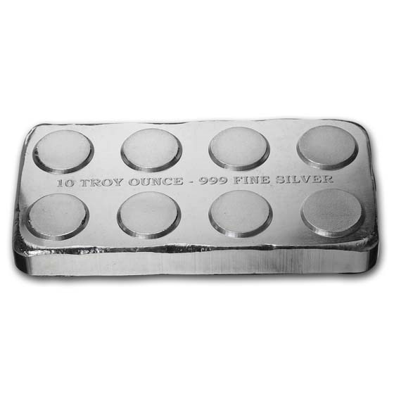 Buy 10 oz Silver Building Block Bars (2x4) | APMEX
