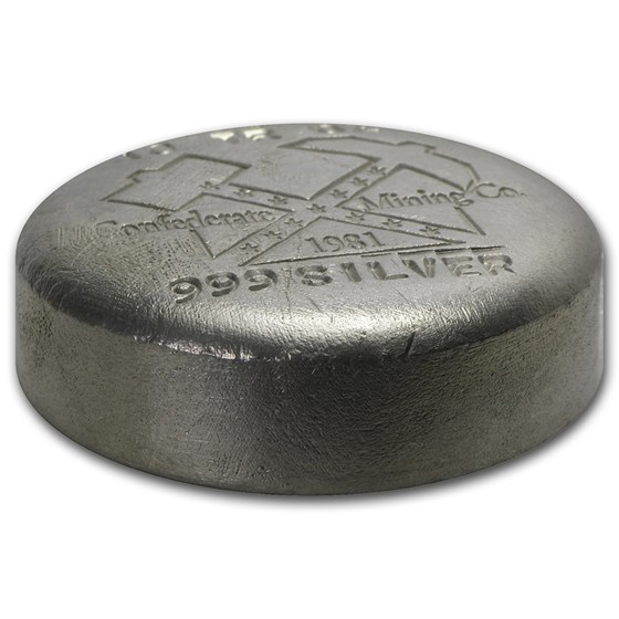 Buy 10 oz Silver Round - Hammer & Pickaxe (Silver Puck) | APMEX