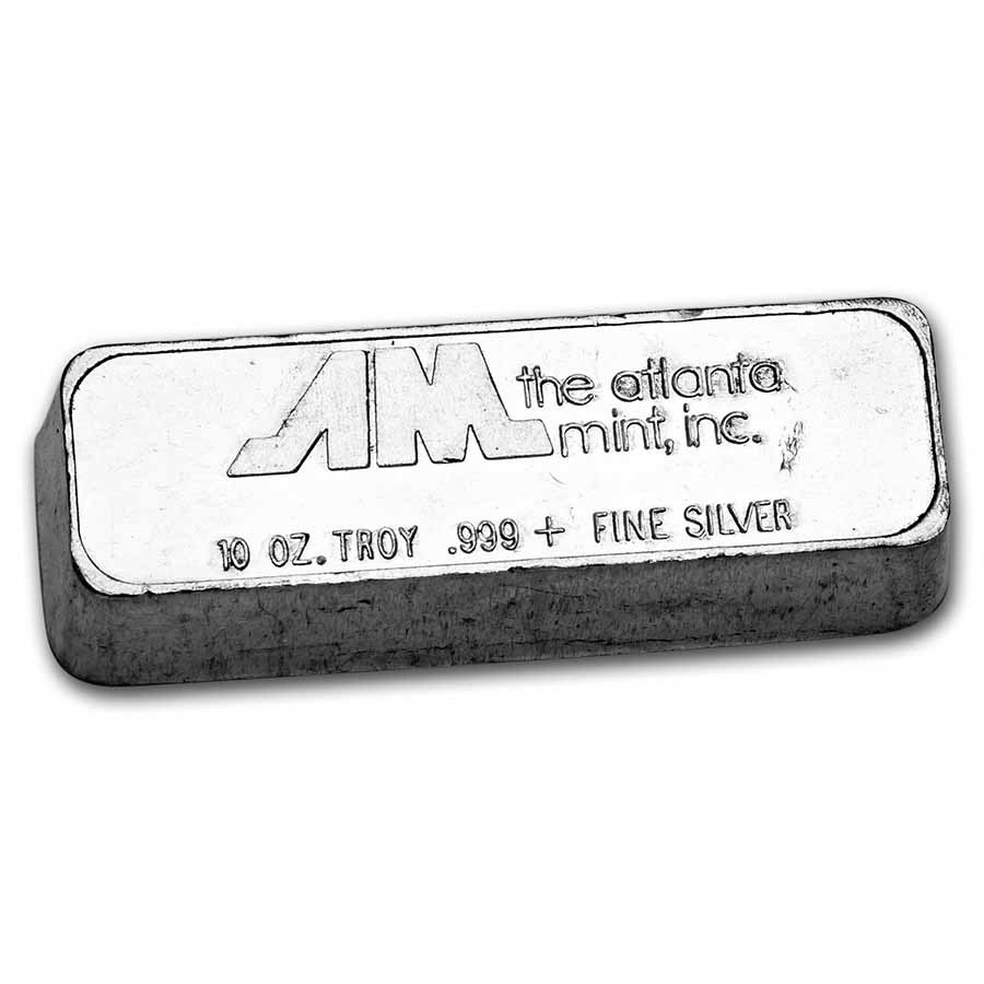 Buy 10 oz Vault-Style Silver Bar - AM (Atlanta Mint) | APMEX