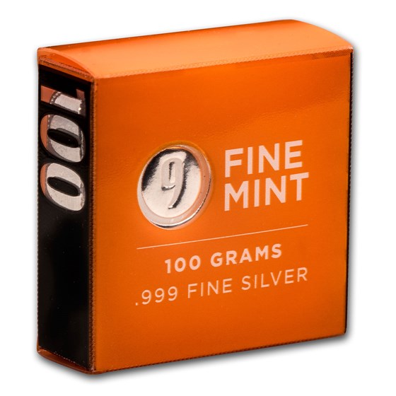 Buy 100 gram Cast-Poured Silver Bar - 9Fine Mint (10 pc. Multi-Pak) | APMEX