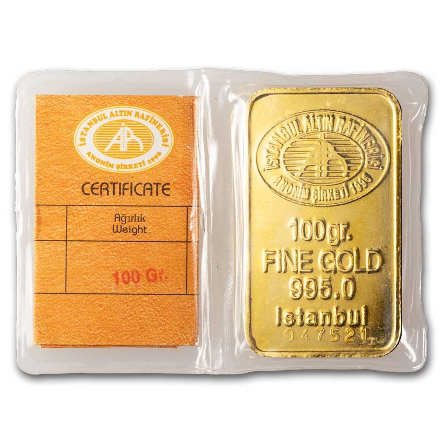 100 gram Gold Bar - Istanbul Gold Refinery (Vintage)