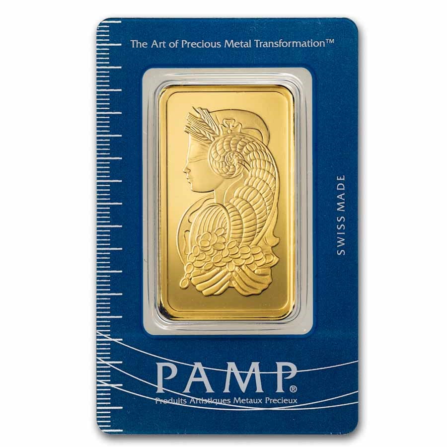 100 gram Gold Bar - PAMP Suisse Lady Fortuna (Classic Assay)