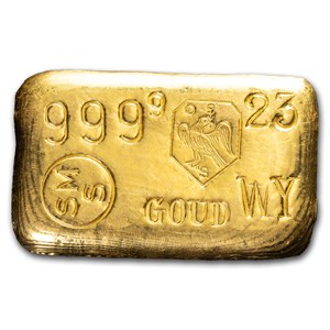 100 gram Gold Bar - Schöne Edelmetaal (Vintage, Poured)