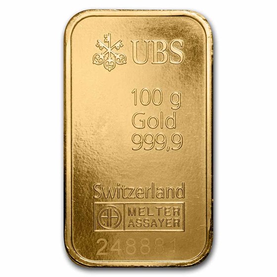 Buy 100 gram Gold Bar - UBS | APMEX