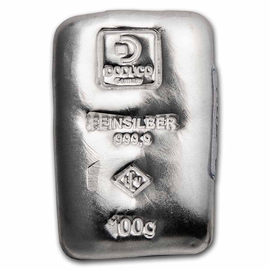 Buy 100 gram Silver Bar - Doduco/LEV | APMEX