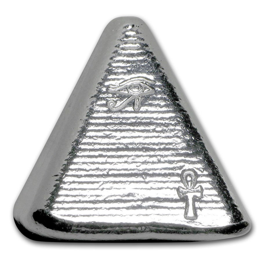 Buy 100 gram Silver - Yeager Poured Silver (3D Pyramid) | APMEX