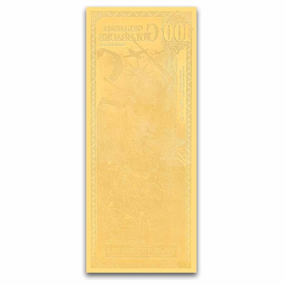 100 Oklahoma Goldback - Aurum Gold Foil Note (24k)
