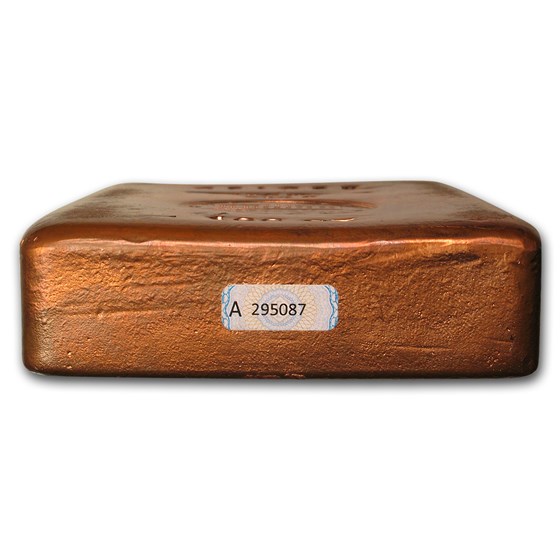 Buy 100 oz Copper Bar - Geiger (Poured, .9999 Fine, Tarnished) | APMEX