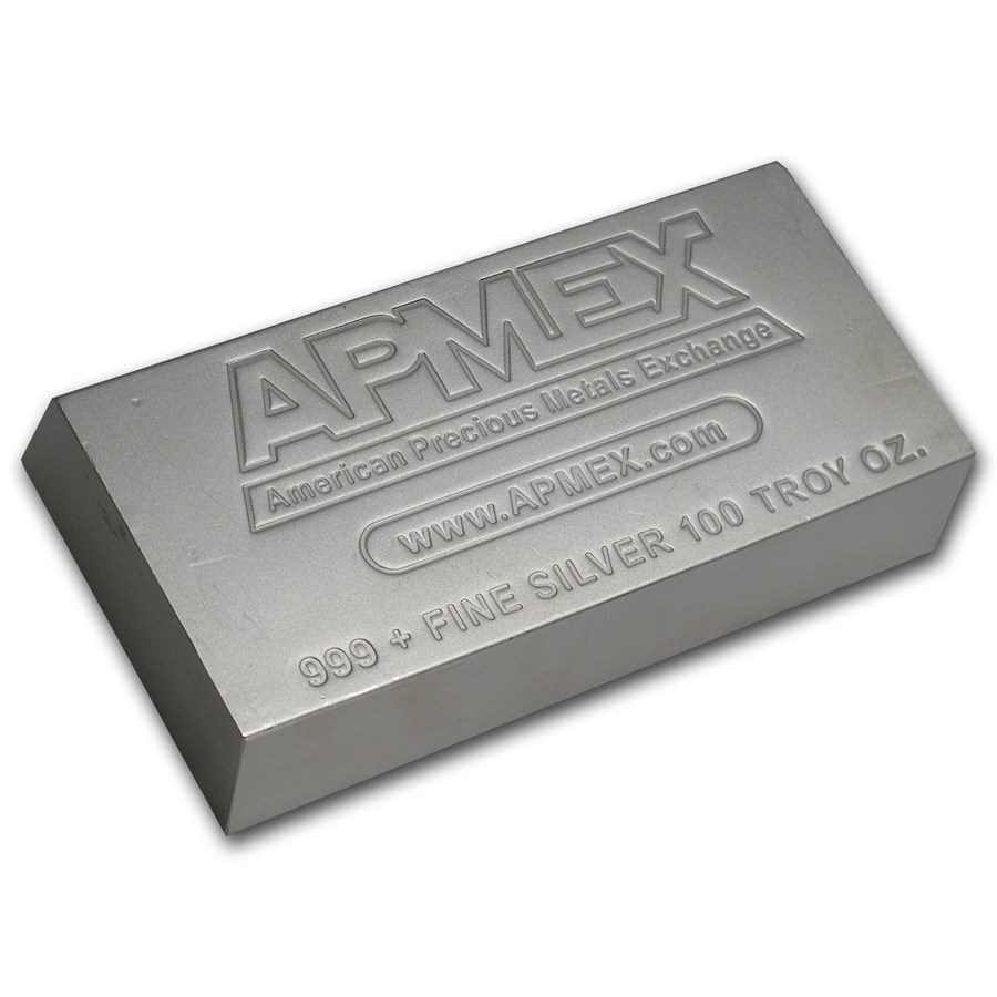 Buy 100 oz Silver Bar - APMEX (Matte-Finish) | APMEX