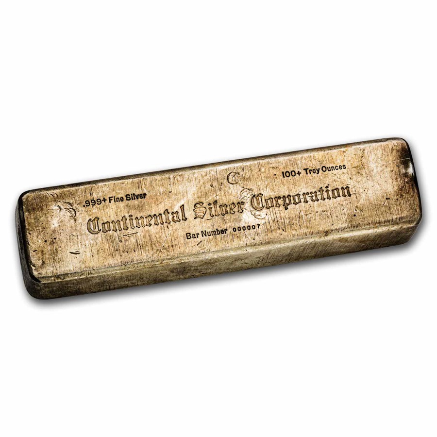 Buy 100 oz Silver Bar - Continental Silver Corporation | APMEX