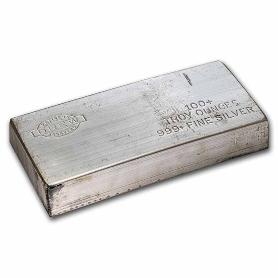 100 oz Silver Bar - Drew Silver Corp.
