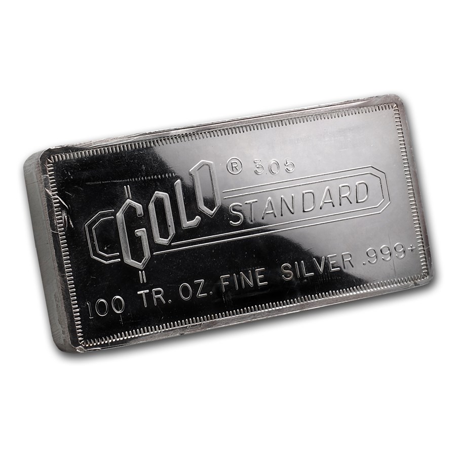 Buy 100 oz Silver Bar - Engelhard (Gold Standard/#305) | APMEX
