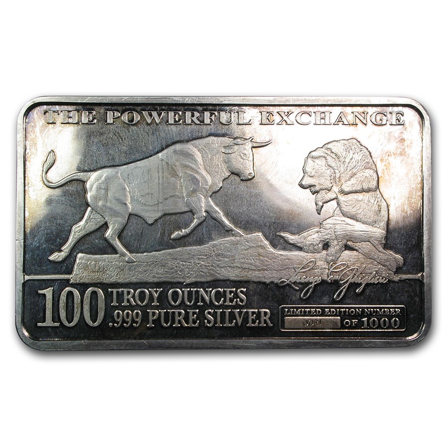 Buy 100 oz Silver Bar - MPI (The Powerful Exchange) | APMEX