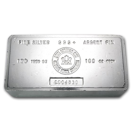 Buy 100 oz Silver Bar - Royal Canadian Mint (Vintage) | APMEX