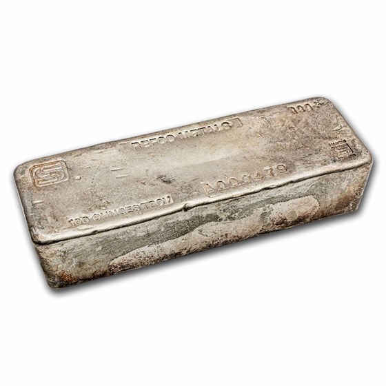 Buy 100 oz Silver Bar - Simmons REFCO Metals | APMEX