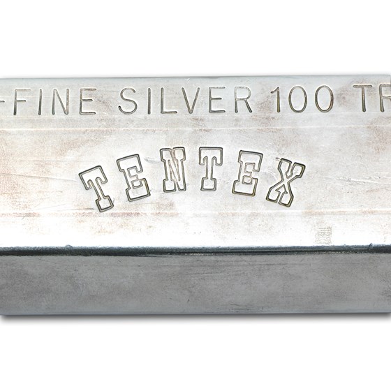 Buy 100 oz Silver Bar - TENTEX | APMEX