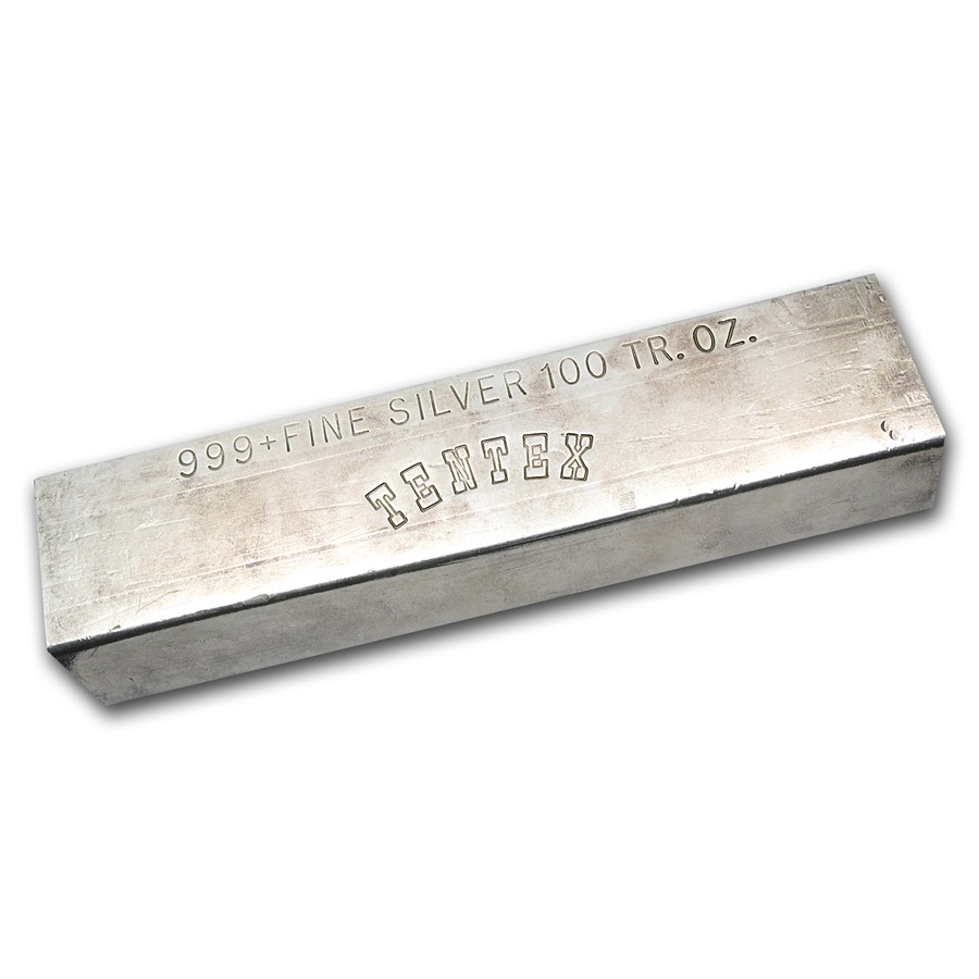 Buy 100 oz Silver Bar - TENTEX | APMEX