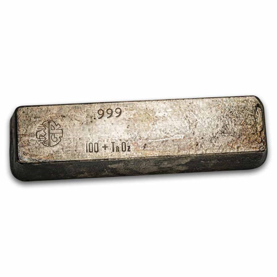 Buy 100 oz Silver Vintage GR Bar| APMEX