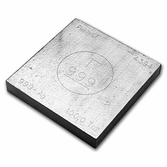Buy 100 oz Silver Square - Pyromet | APMEX