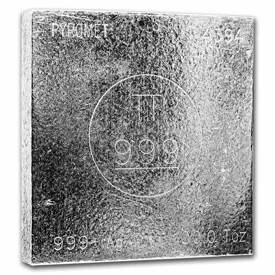 Buy 100 oz Silver Square - Pyromet | APMEX