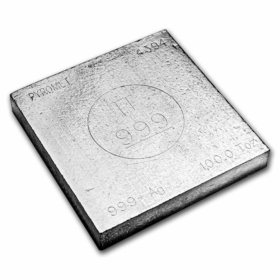Buy 100 oz Silver Square - Pyromet | APMEX
