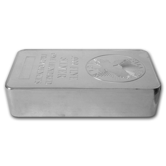 Buy 100 oz Struck-Pressed Silver Bar - Sunshine | APMEX
