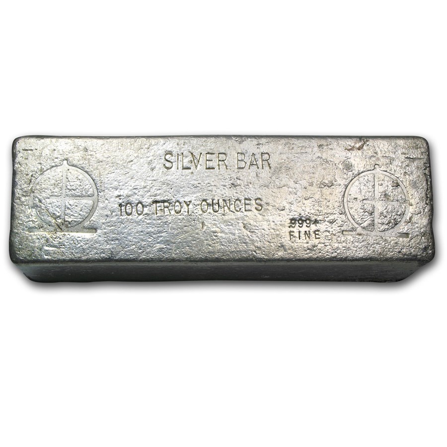 Buy 101.35 oz Silver Bar - Omega/M & B Mining | APMEX