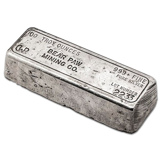 102.54 oz Silver Bar - Bear Paw Mining Company (Lot #2233)