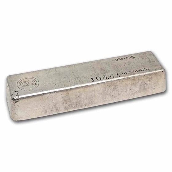 103.54 oz Silver Bar - Vintage Great American Silver Company (AG)