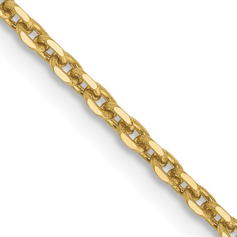 10K Yellow Gold 1.65mm D/C Cable Chain - 22 in.