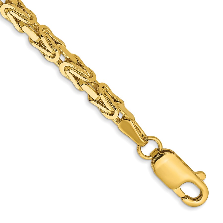 10K Yellow Gold 2.5mm Byzantine Chain - 7 in.