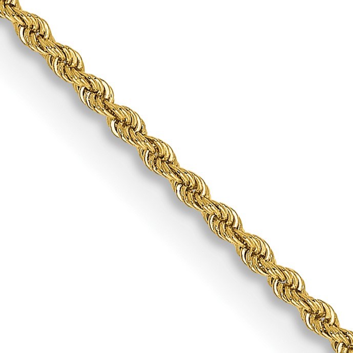 10K Yellow Gold 2mm Regular Rope Chain - 20 in.