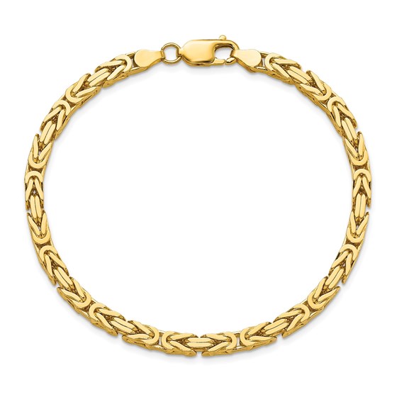 10K Yellow Gold 4mm Byzantine Chain - 8 in.