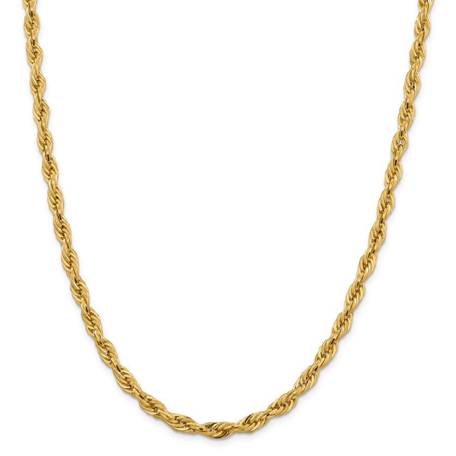 Buy 10k Yellow Gold 5.4 mm Semi-Solid Rope Chain - 20 in. | APMEX