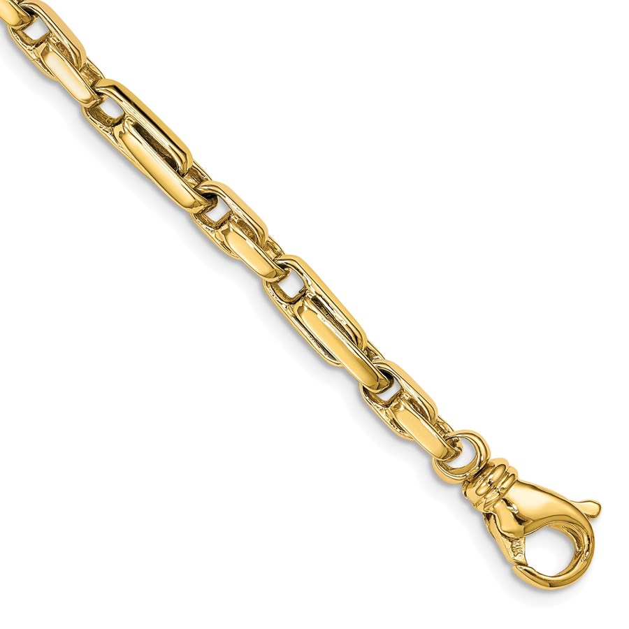 10K Yellow Gold 5mm Fancy Link Chain - 9 in.