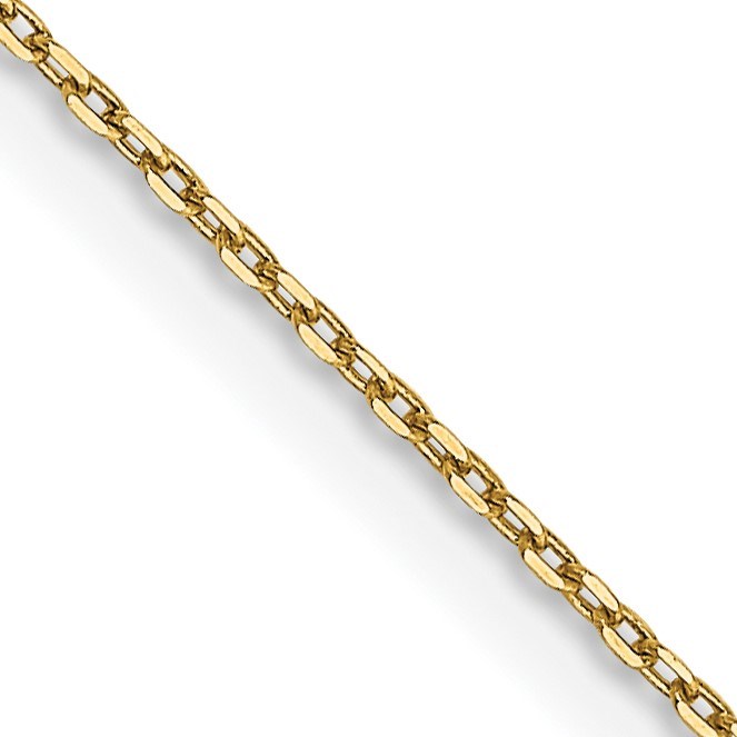 10K Yellow Gold .8mm D/C Cable with Lobster Clasp Chain - 14 in.