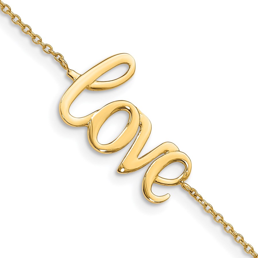 10K Yellow Gold LOVE Bracelet - 7 in.