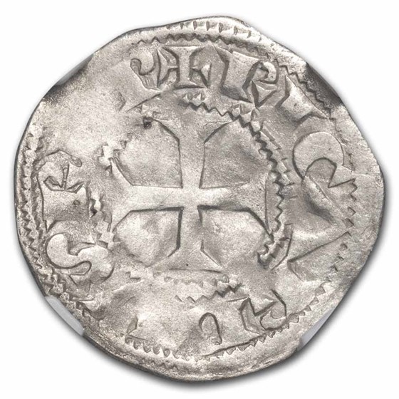 1189-1199 Anglo Gallic Silver Denier Richard the Lionheart VF NGC