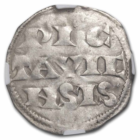 1189-1199 Anglo Gallic Silver Denier Richard the Lionheart VF NGC