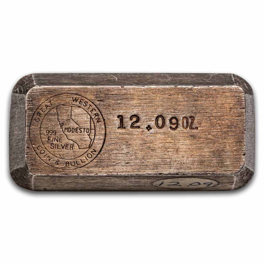 Buy 12.09 oz Silver Great Western Coin & Bullion Bar | APMEX