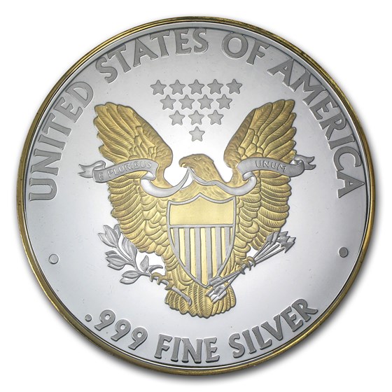 Buy 12 oz Silver Round - American Silver Eagle (Gilded) | APMEX