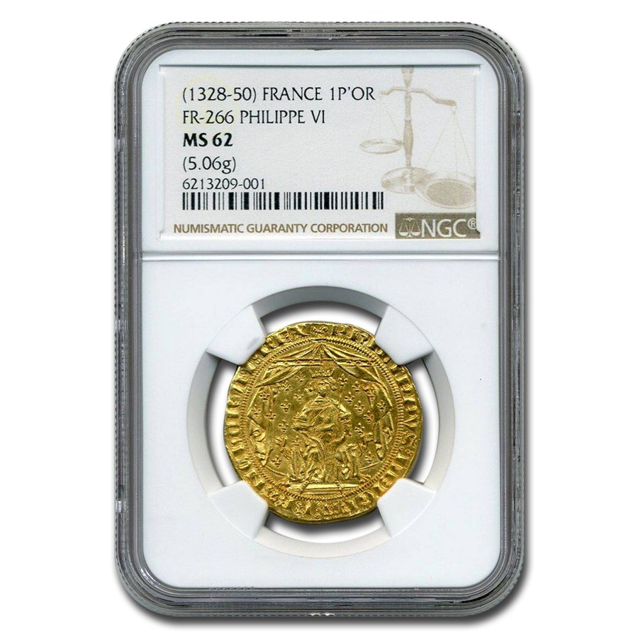 Buy 1328-1350 France Gold Pavillion d'Or Philippe VI MS-62 NGC | APMEX